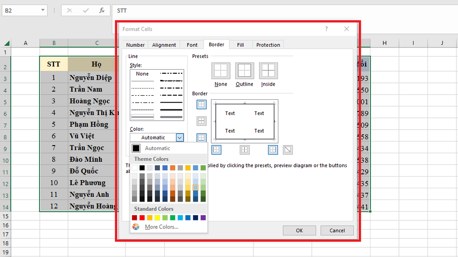 Cách Tạo Khung Trong Excel Cực Nhanh Và đơn Giản